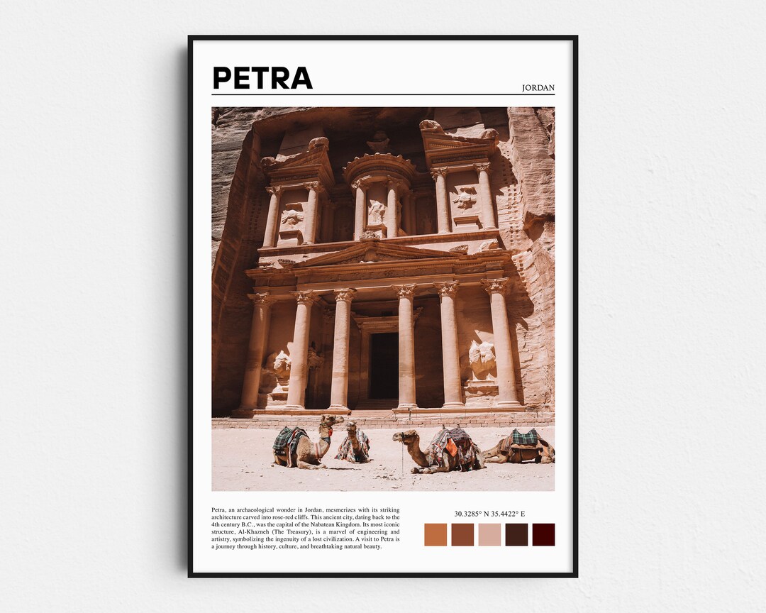 Petra Print, Petra Travel Poster, Jordan Travel Print, Jordan Print ...