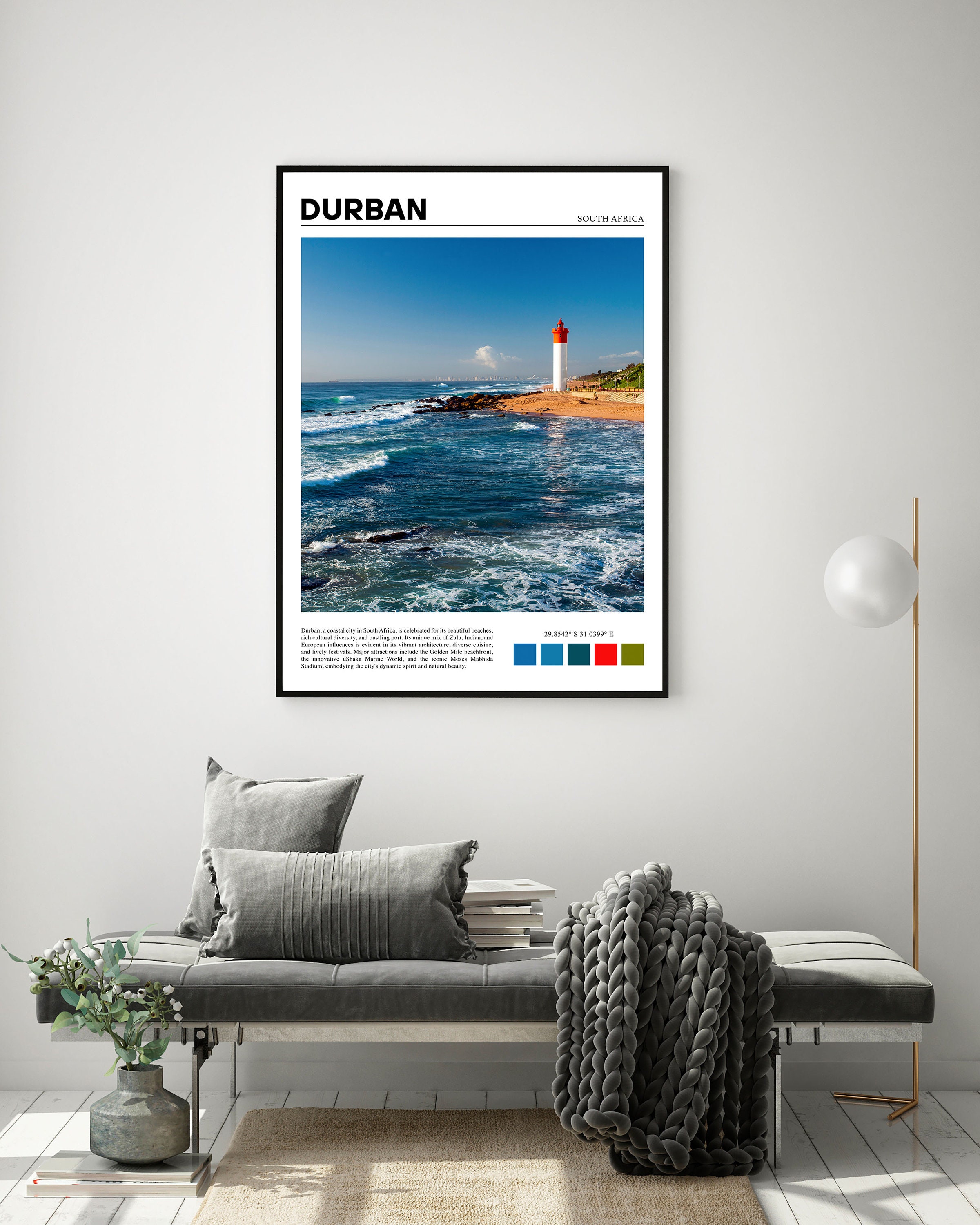 Durban Print, Durban Poster, Durban Wall Art, Durban Art Print, Durban ...