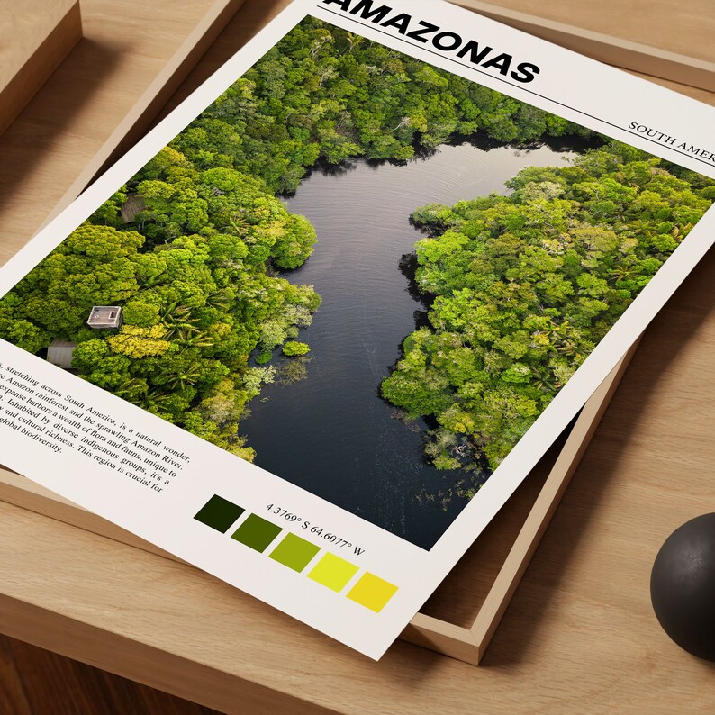 Amazonas Print, Amazonas Travel Poster, Amazonas Wall Decor, the Amazon ...