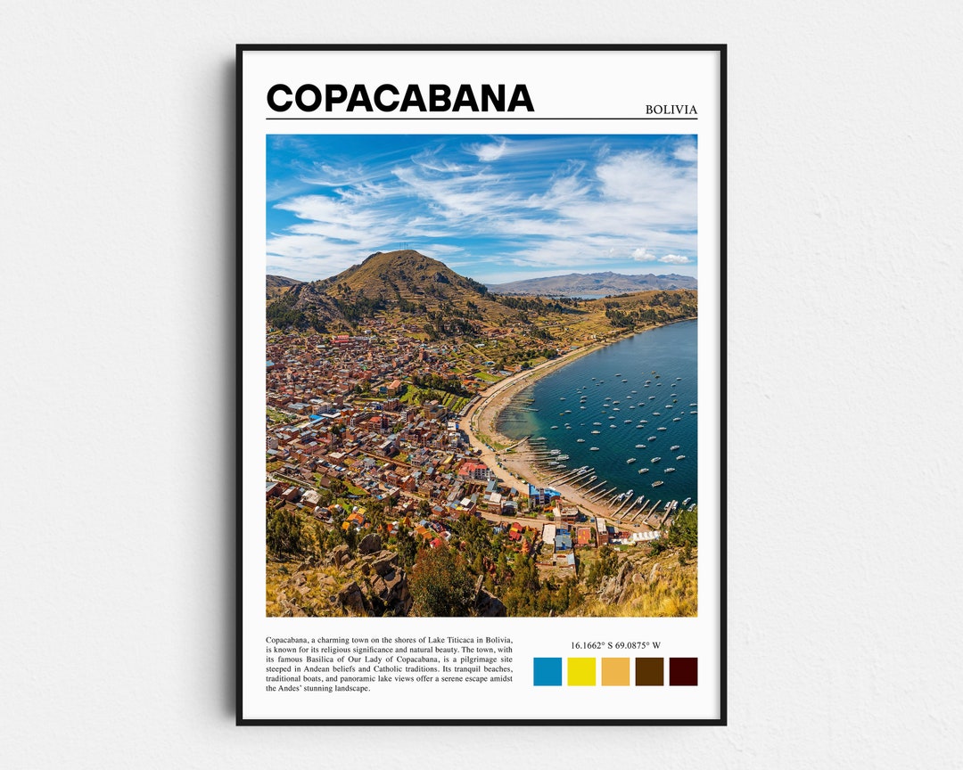 Bolivia Print, Copacabana Travel Poster, Bolivia Wall Art, Bolivia ...