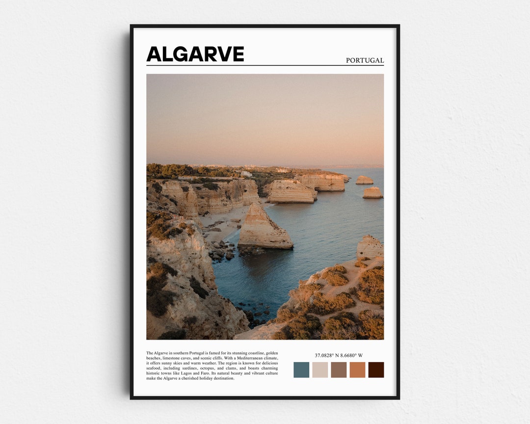 Algarve Print, Algarve Poster, Algarve Wall Art, Algarve Art Print ...