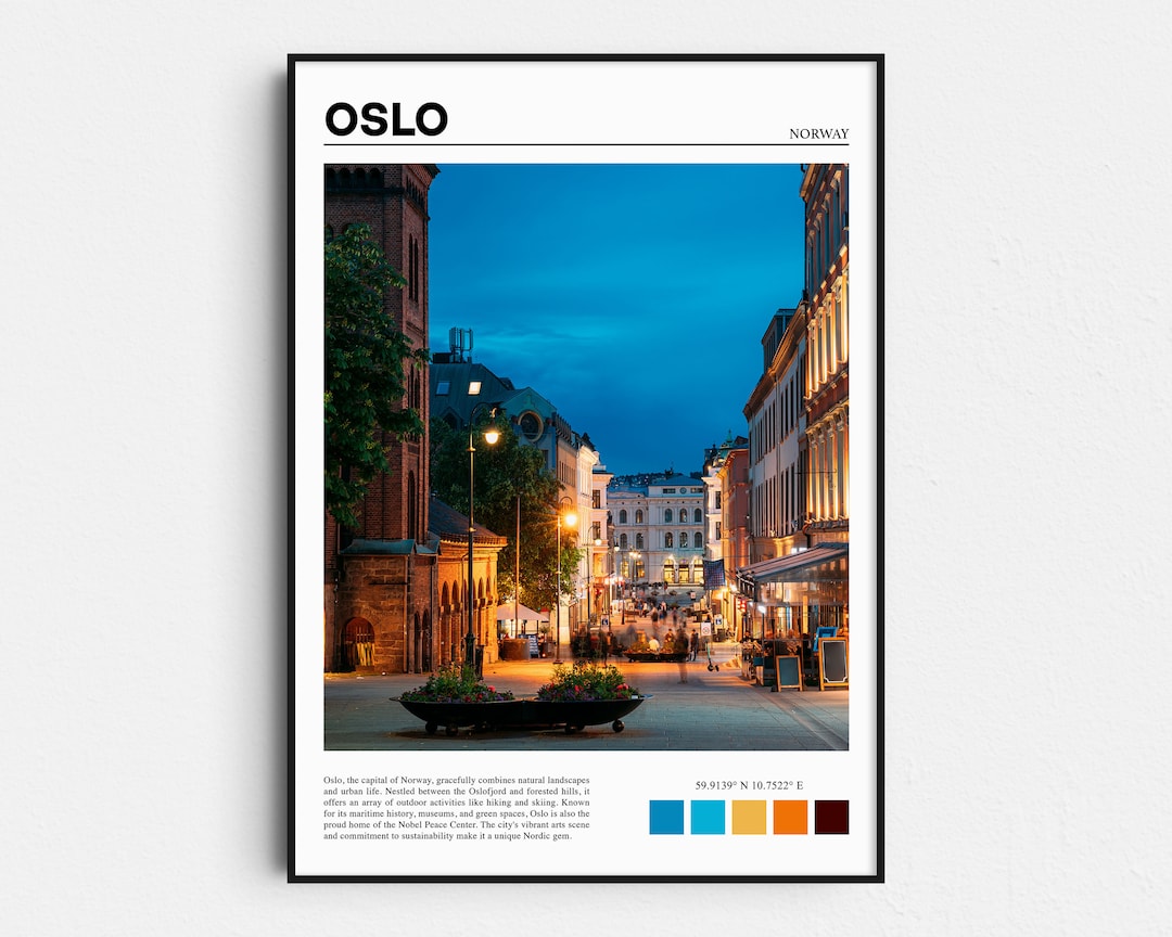 Oslo Travel Print, Norway, Oslo Poster, Oslo Print, Norway Poster ...