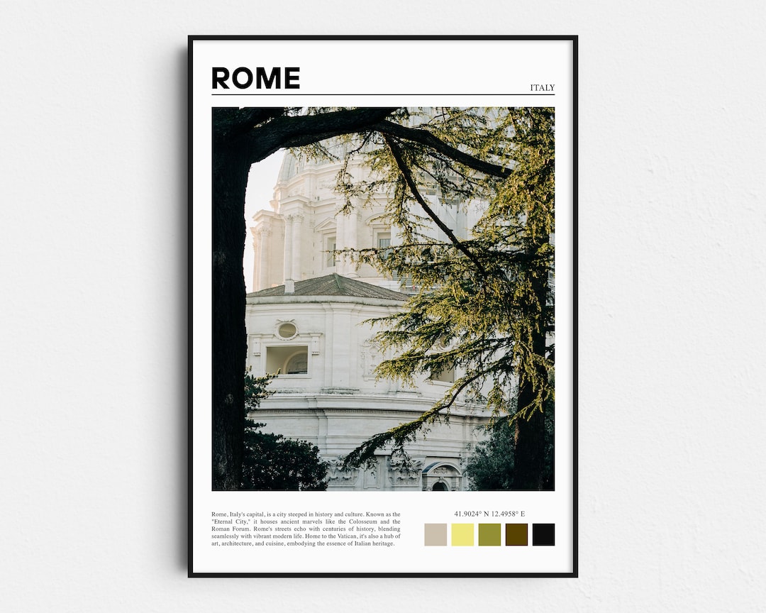 Rome Print, Rome Poster, Rome Wall Art, Rome Art Print, Rome Photo ...