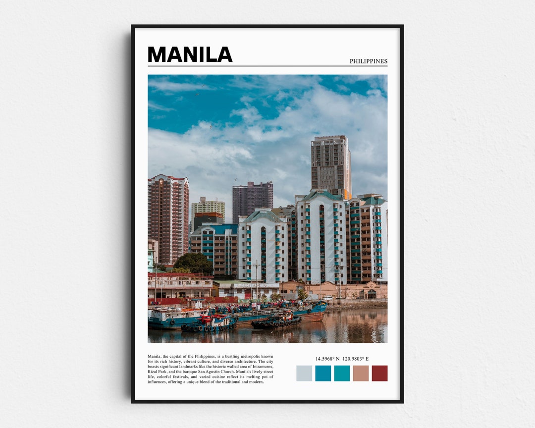 Manila Print, Manila Poster, Manila Wall Art, Manila Art Print, Manila ...