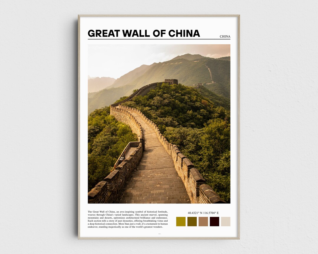 Great Wall of China Print, Great Wall Poster, China Travel Art, Great ...