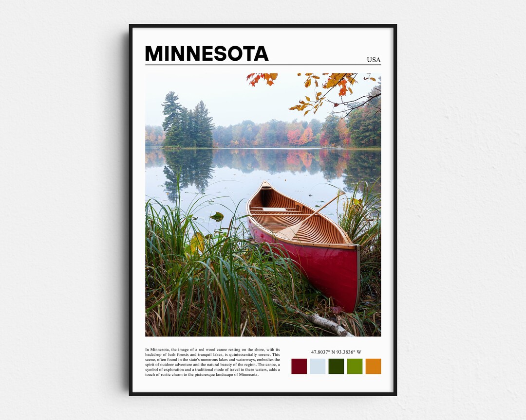 Minnesota Print, Minnesota Poster, Minnesota Decor, Minnesota Wall Art ...