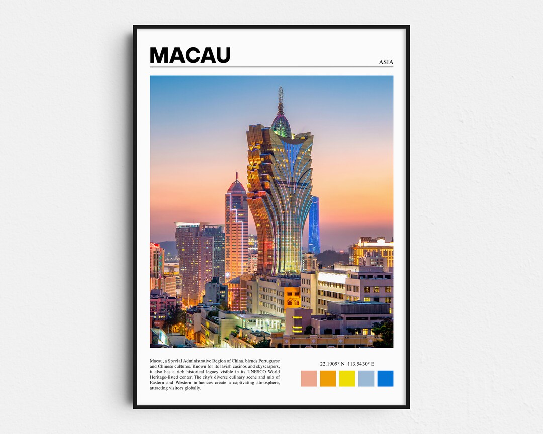 Macau Print, Macau Poster, Macau Wall Art, Macau Art Print, Macau Photo ...