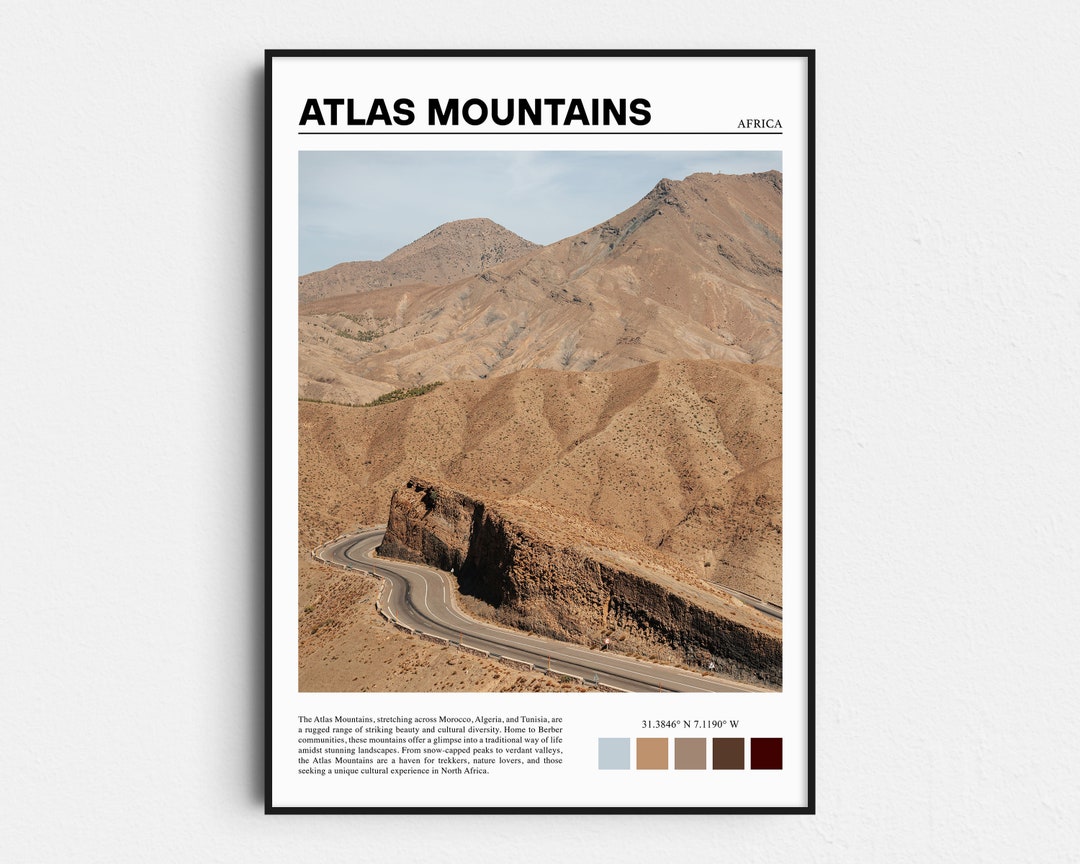 Atlas Mountains Print, Atlas Mountains Poster, Atlas Mountains Wall Art ...