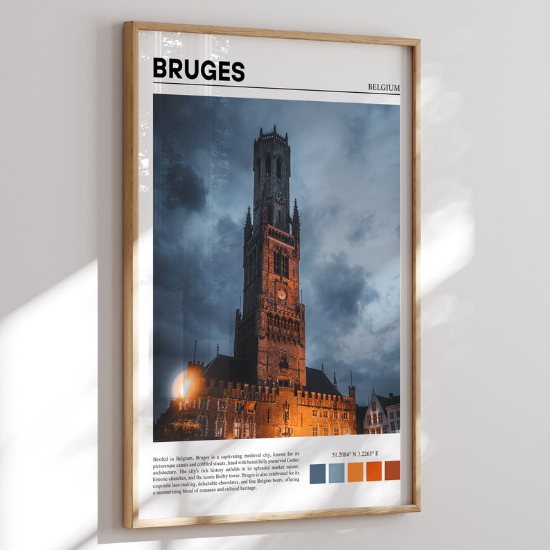 Bruges Print, Bruges Poster, Bruges Wall Art, Bruges Art Print, Bruges ...