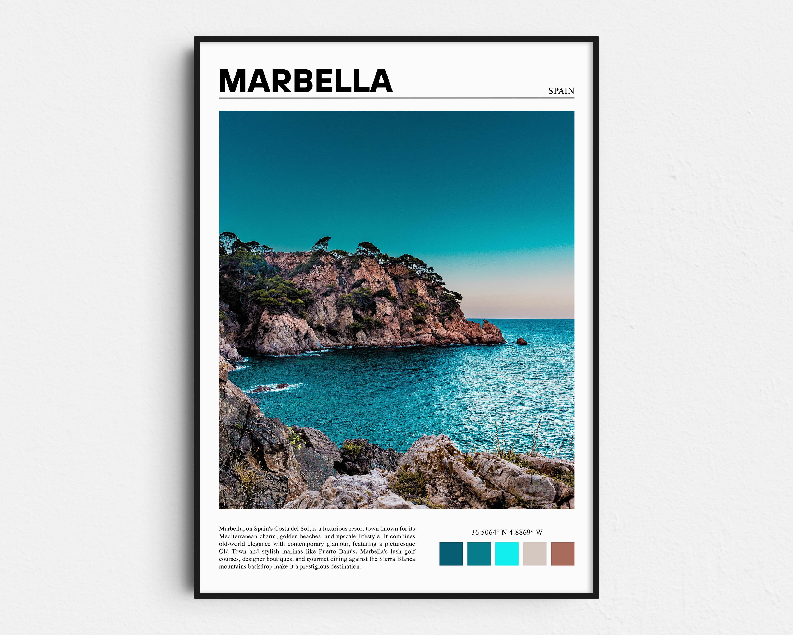 Marbella Print, Marbella Poster, Marbella Wall Art, Marbella Art Print ...