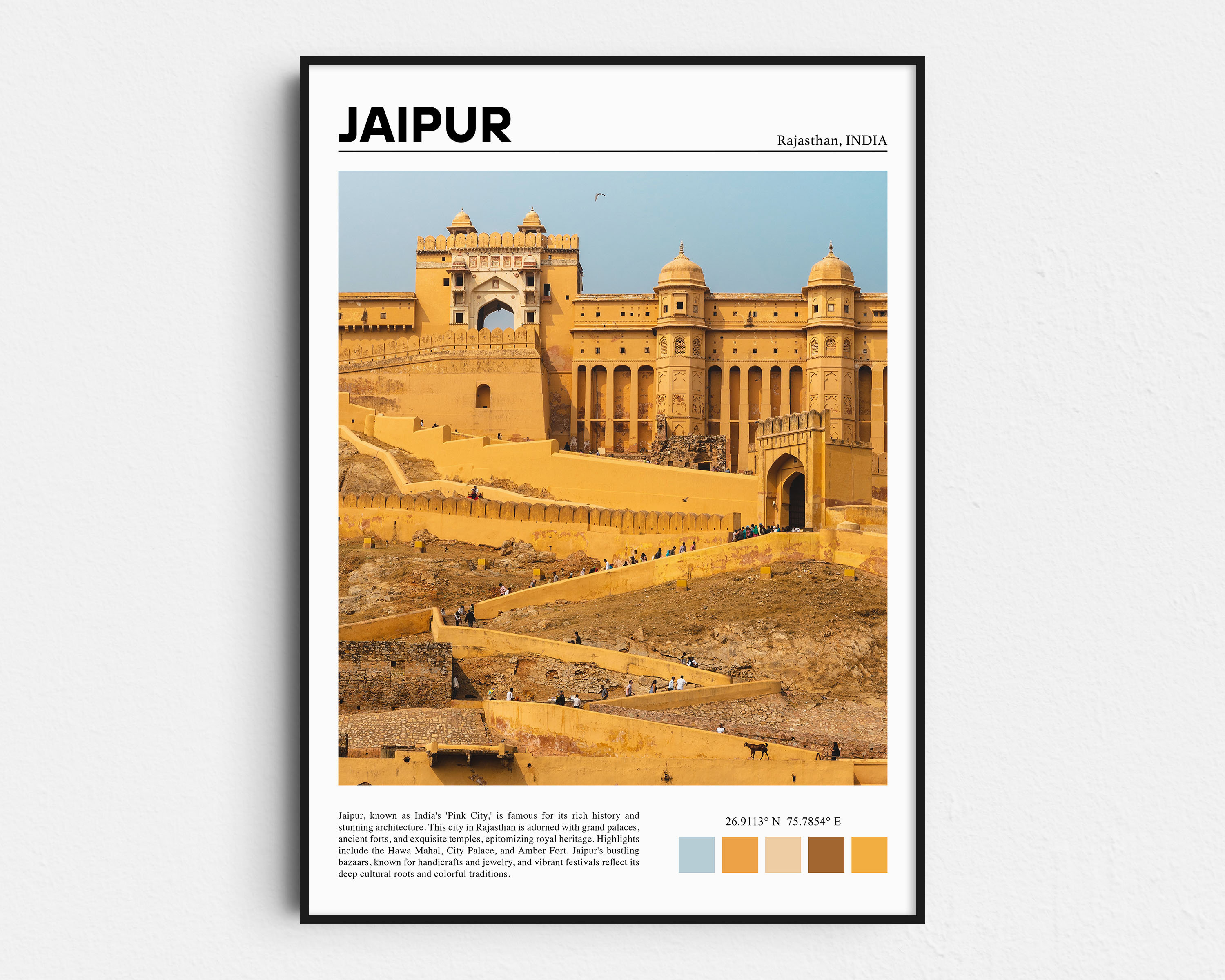 Jaipur Print, Jaipur Poster, Jaipur Wall Art, Jaipur Art Print, Jaipur ...