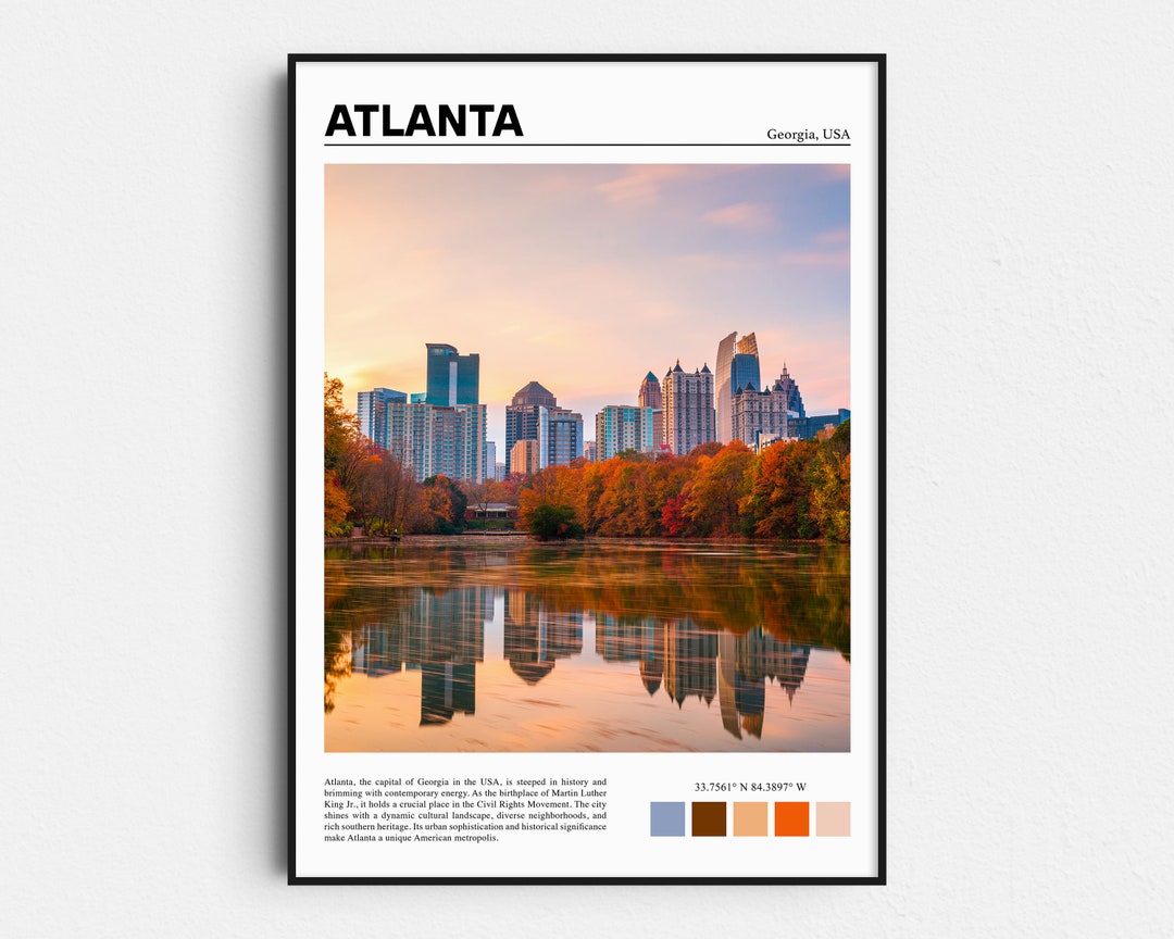 Atlanta Print, Atlanta Georgia Poster, Atlanta Wall Art, Photography ...