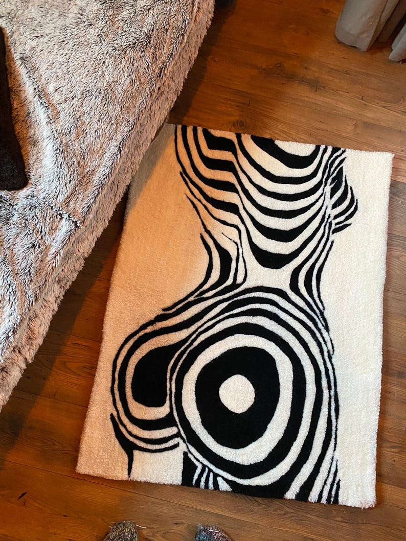 Monochromatic Women's Body Tufted Rug - Etsy