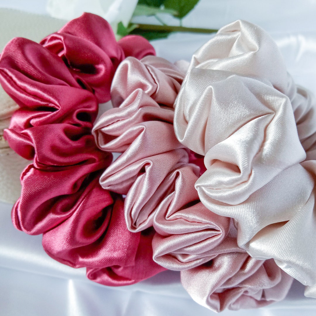Afro Scrunchy Small Mini Satin Scrunchies for Thick, Thin or Fine Hair ...