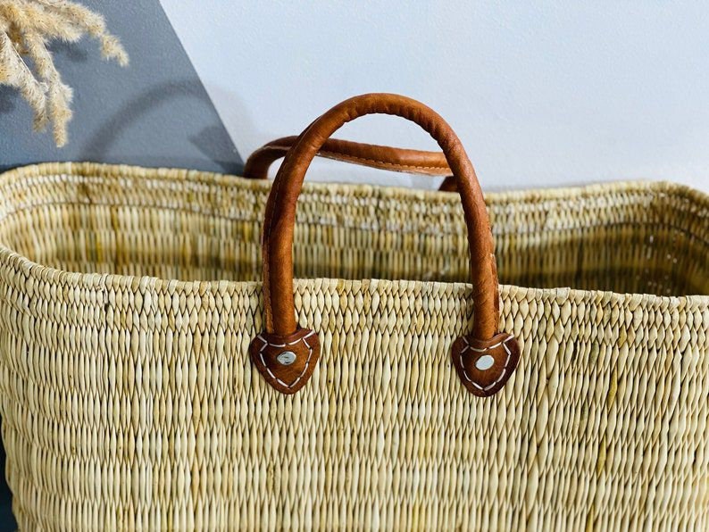 Shopping Basket, FRENCH BASKET, Market Basket, Handmade Moroccan Basket ...