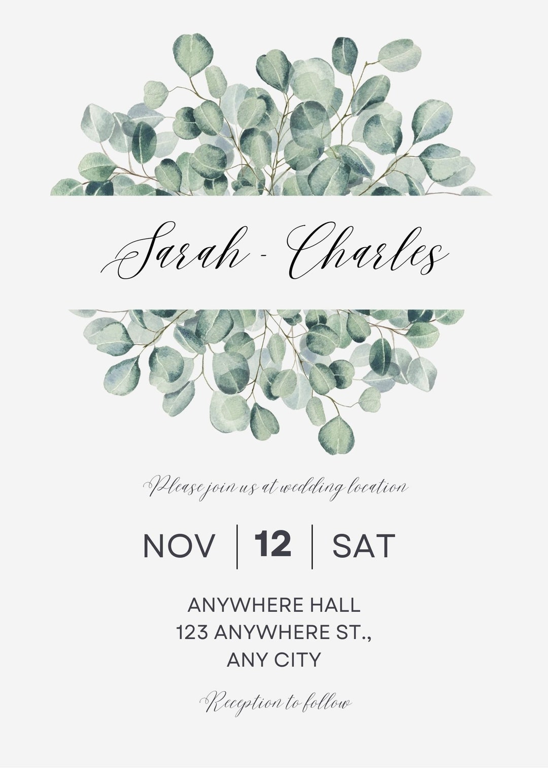 Simple Elegant Wedding Invitation - Etsy