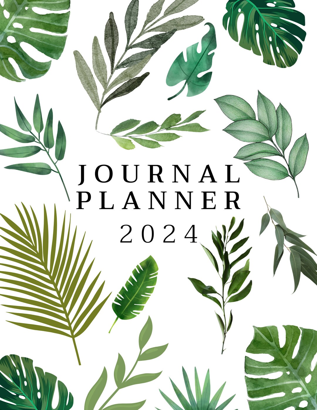 2024 Green Leaf Foliage Planner: A Simple and Downloadable Flora ...