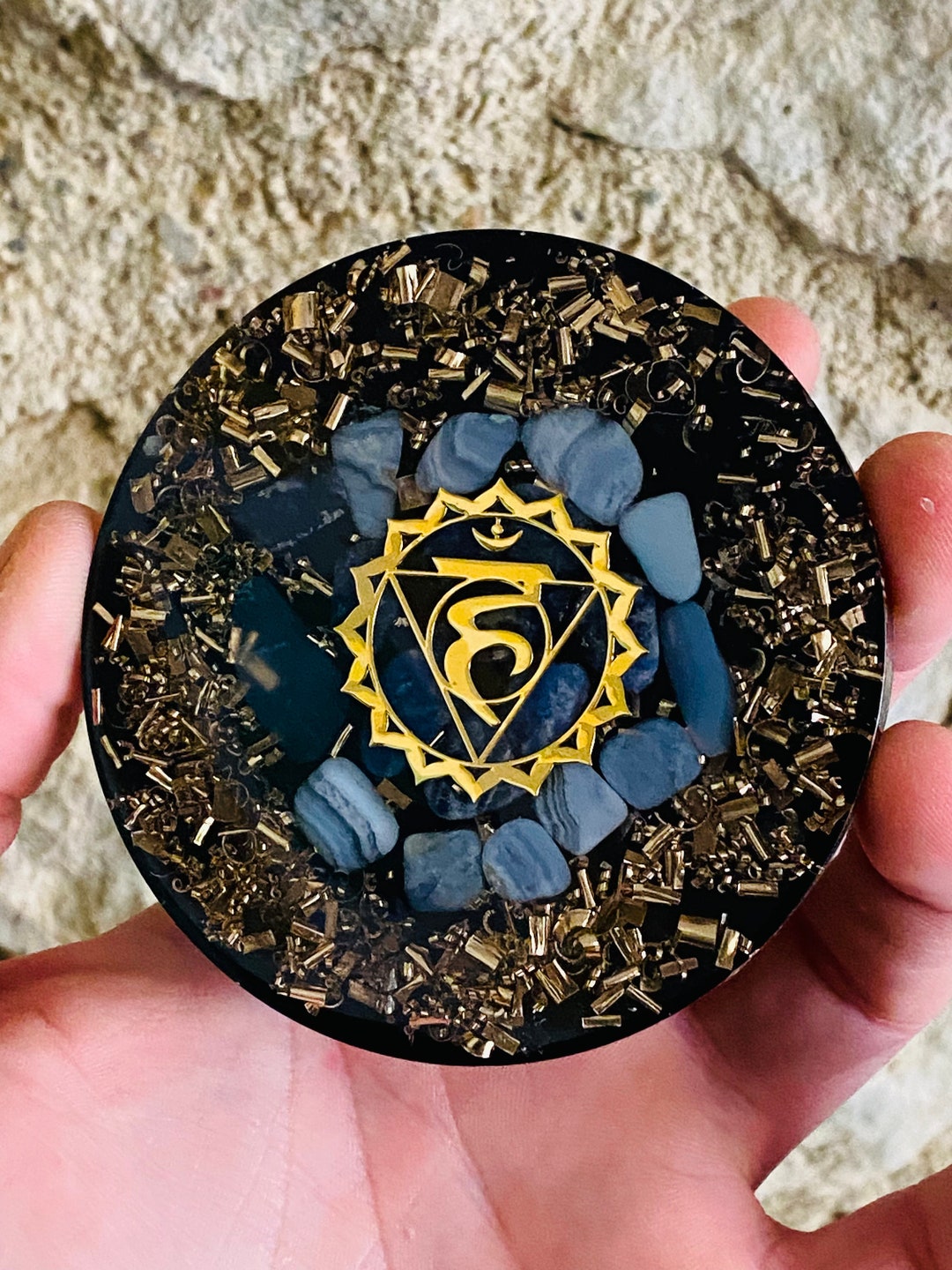 Orgonite Throat Chakra/vishuddha Recharging Tray - Etsy