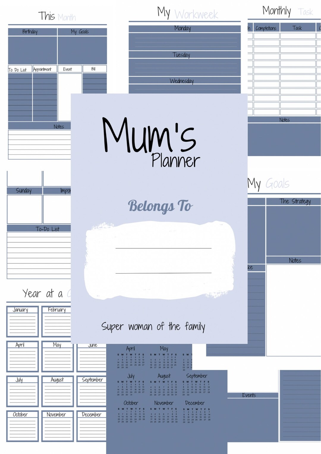 Mums Planner Digital or Print A4 - Etsy