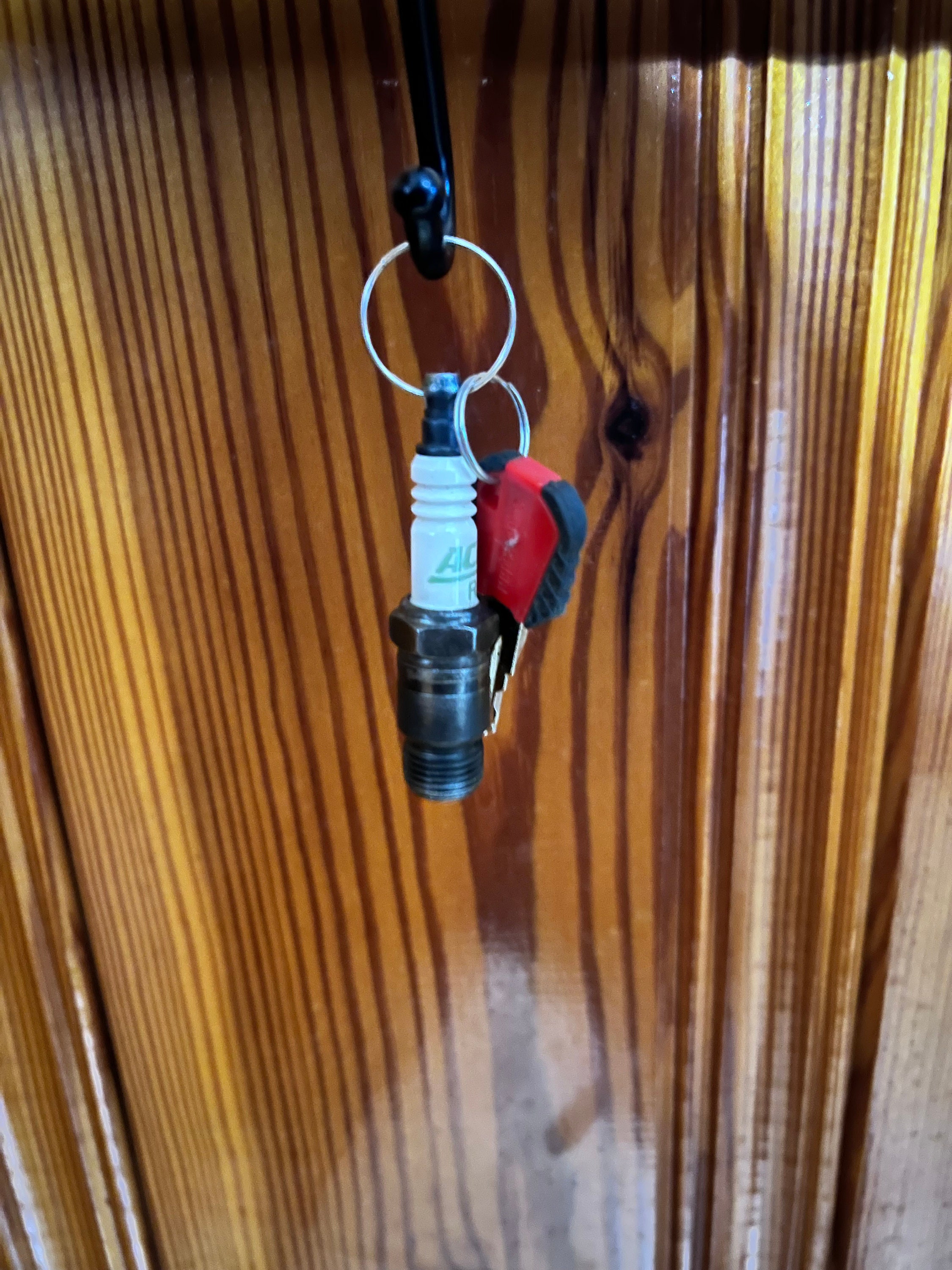 Rustic Car Part Spark Plug Keychain - Etsy