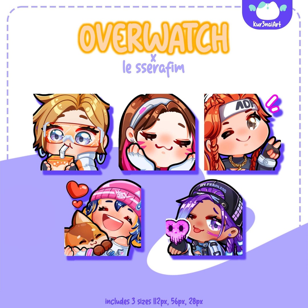 Full Set Overwatch X Le Sserafim Emotes for Twitch, Youtube, Discord - Etsy