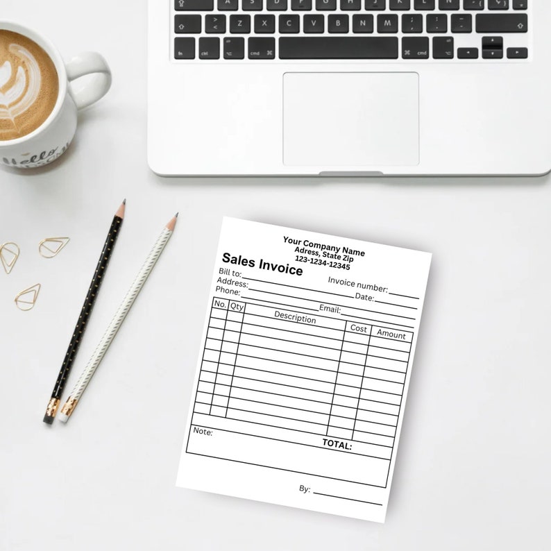 Invoice Template Invoices Templates Business Invoice Form - Etsy