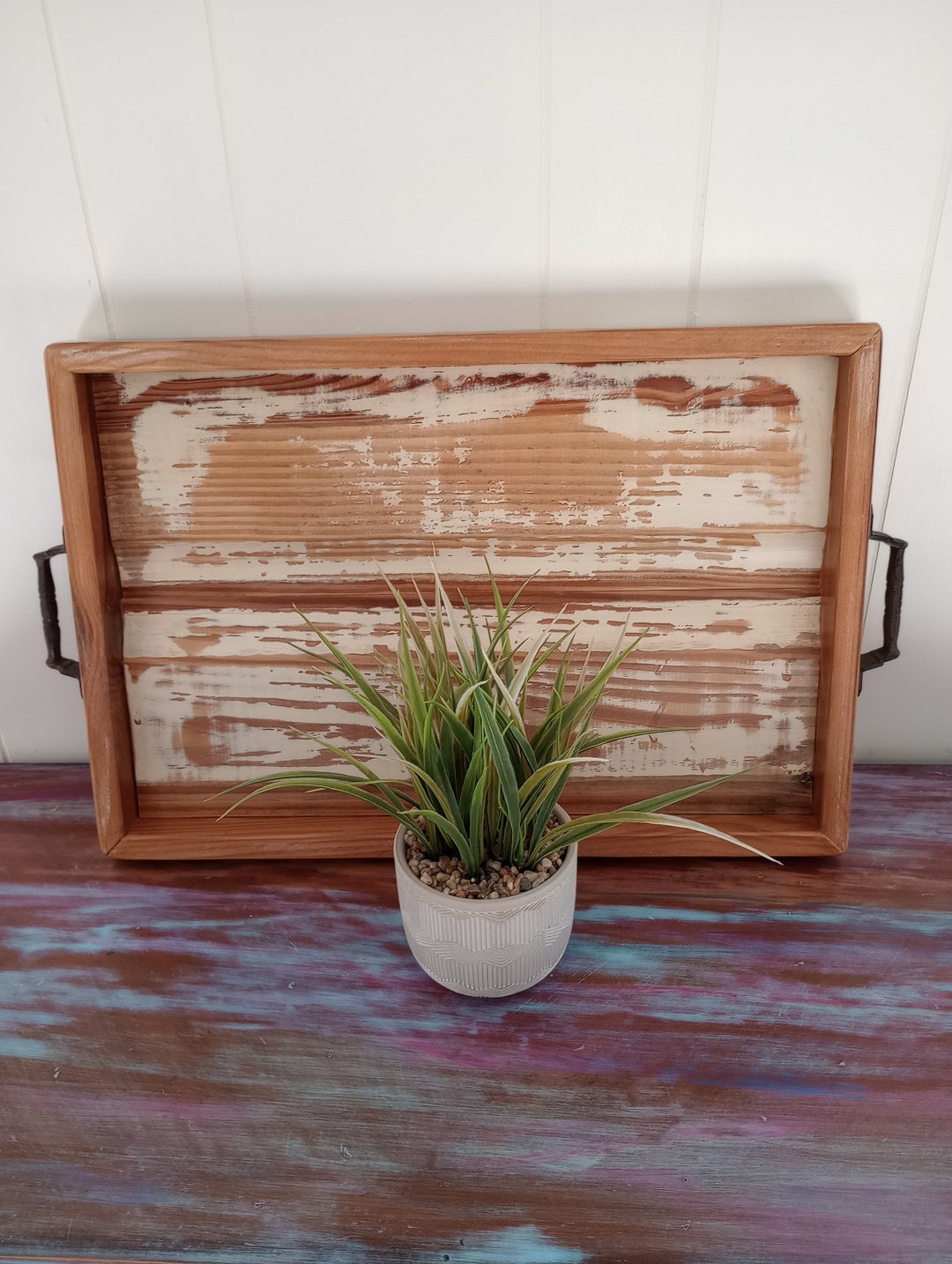 Handmade Rustic Solid Wood Tray for Serving Breakfast / - Etsy