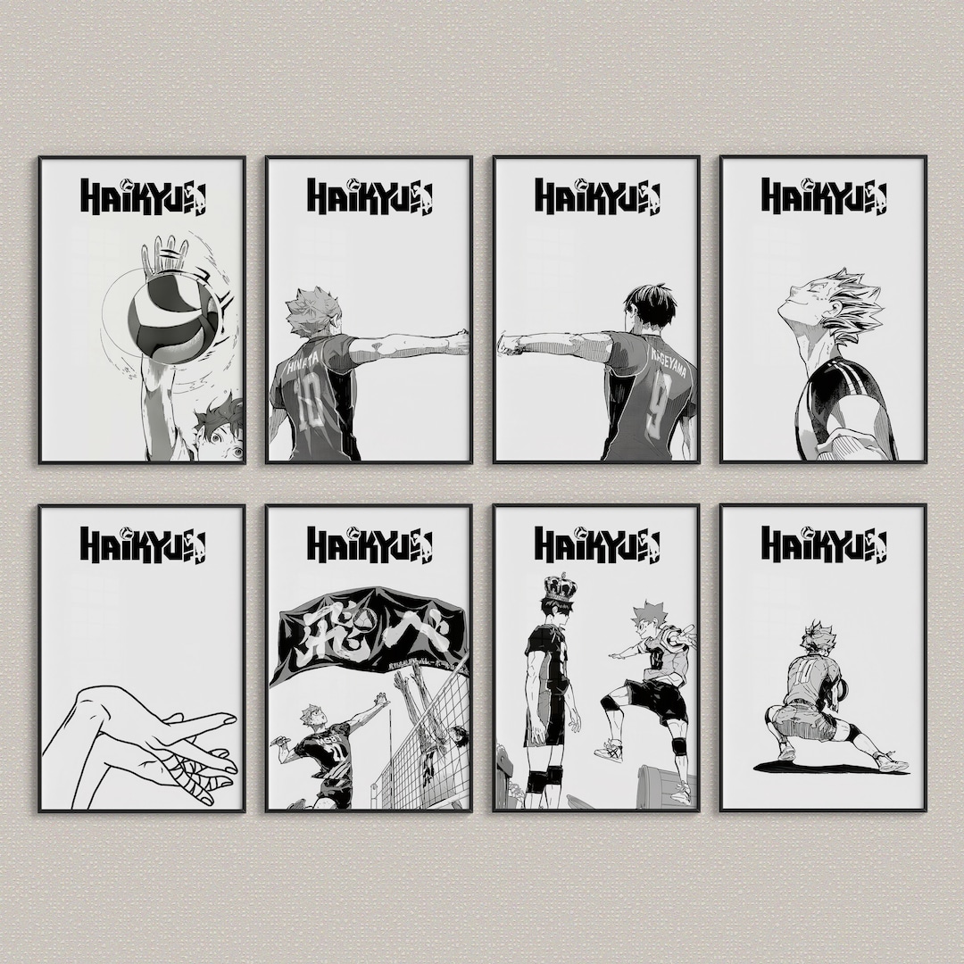 Haikyu Posters 8 Pack, Haikyu Art Anime Wall Print Painting, Haikyu ...