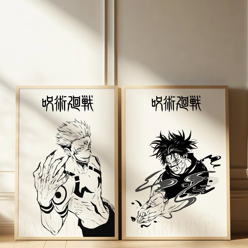 Jujutsu Kaisen Posters 8 Pack, Jujutsu Kaisen Piece Set Manga Art Anime ...