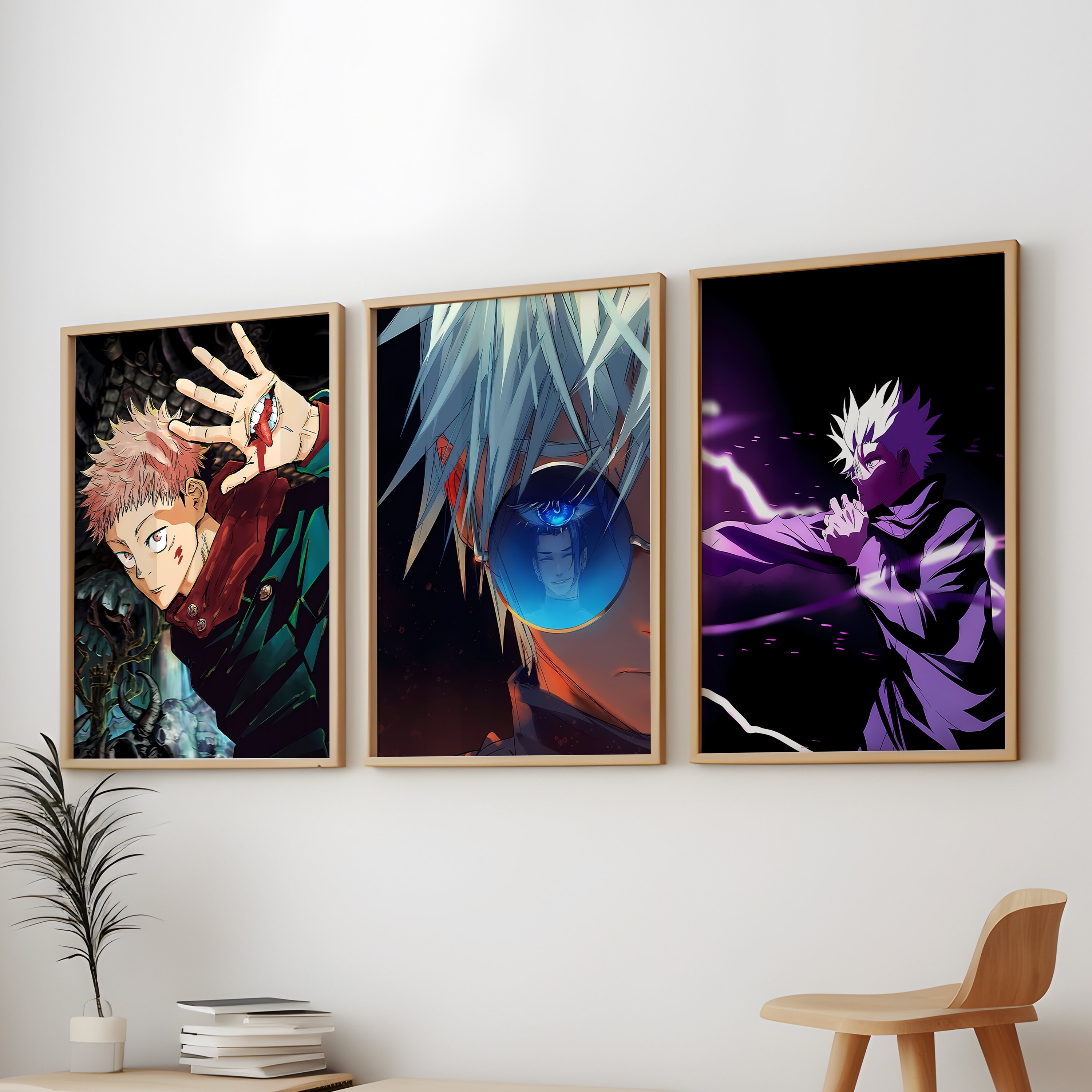 Gojo Posters 8 Pack, Jujutsu Anime Art Anime Wall Print Painting, JJK ...