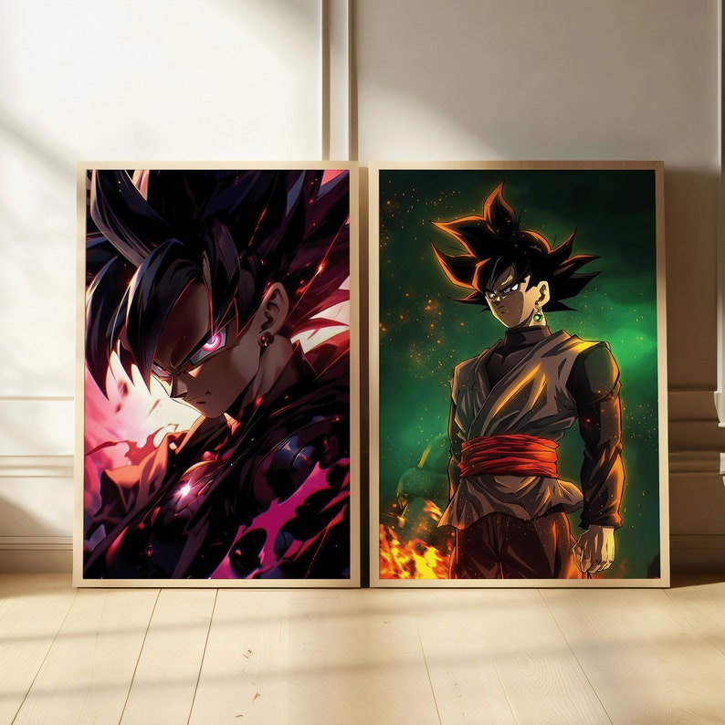 DBZ Posters 10 Pack, DB Piece Set Manga Art Anime Wall Print Minimalist ...