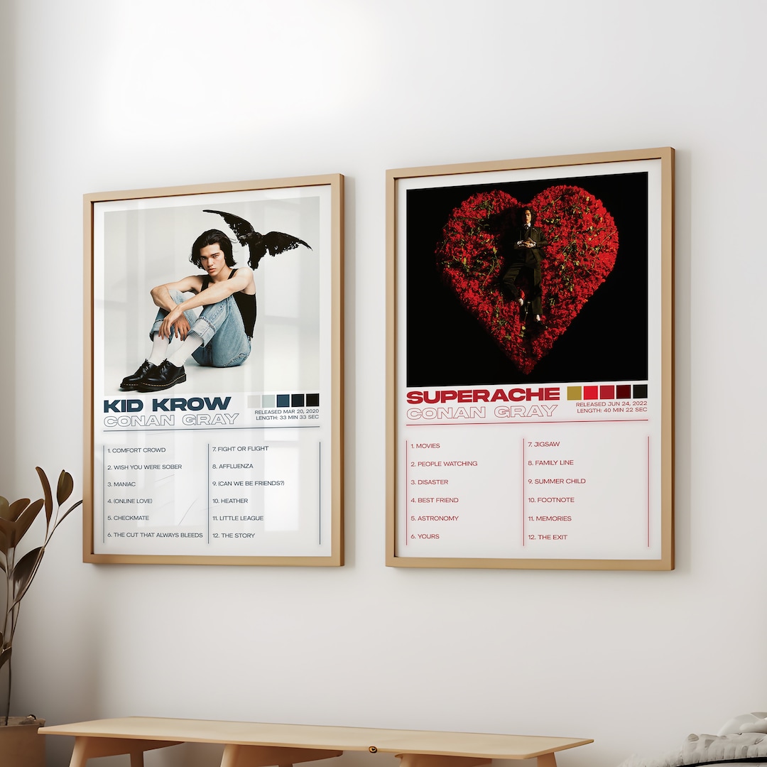 Conan Gray Posters 2 Pack, Conan Gray Albums Art Cover Wall Print ...