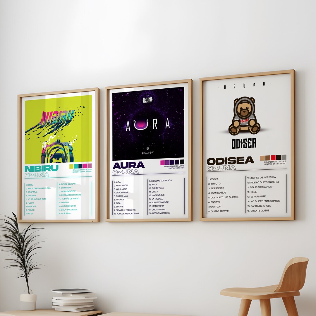 Ozuna Posters 3 Pack, Ozuna Albums Art Cover Wall Print Painting, Ozuna ...
