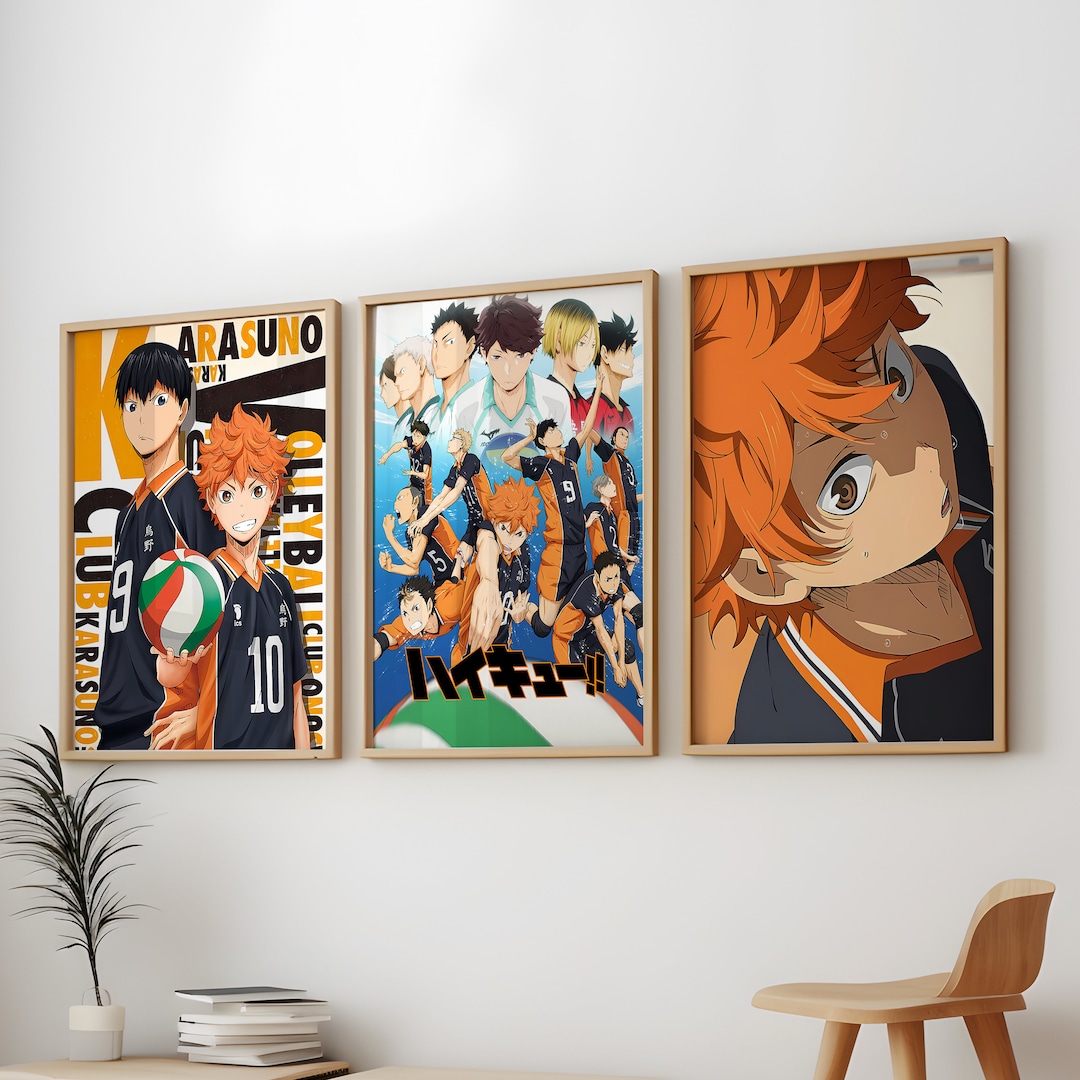 Haikyuu Posters 3 Pack, Haikyuu Art Anime Wall Print Painting, Haikyuu ...