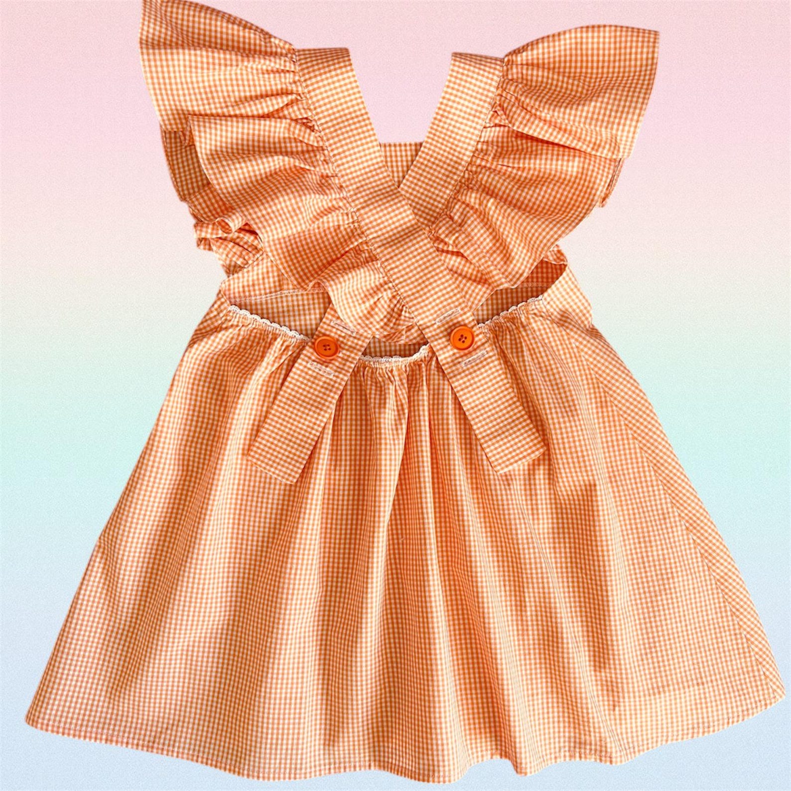 Baby Pinafore Dress PDF Pattern: Ruffle Sleeve Sundress (sizes 1-5) - Etsy