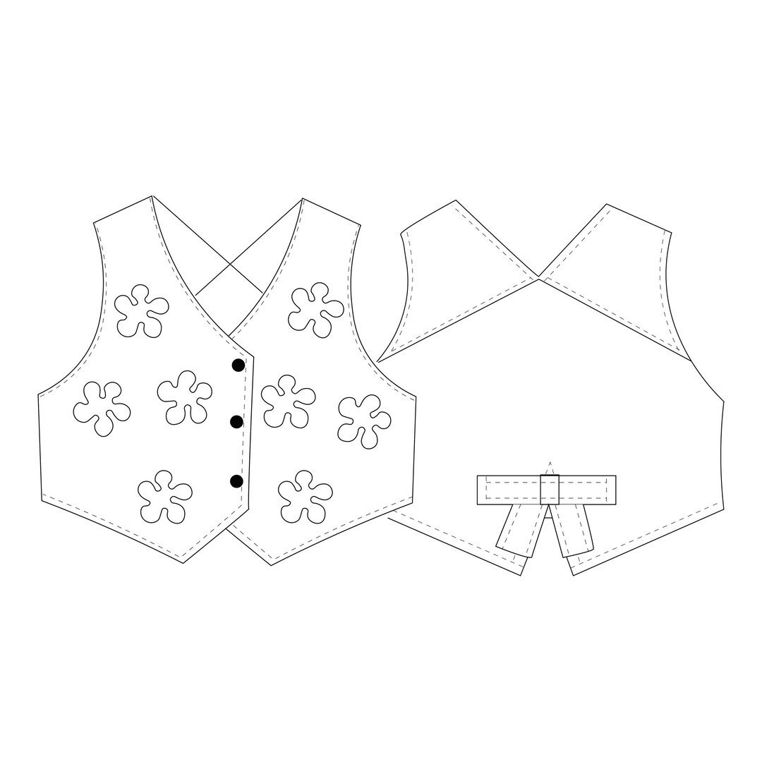 Vest Pattern for Girl From Linen, Pattern Pdf, Simple Pattern for ...