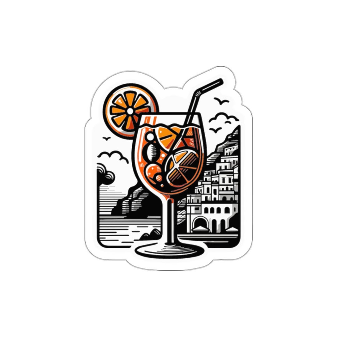 Amalfi Coast Aperol Spritz Die-cut Sticker - Water-resistant Vinyl for ...