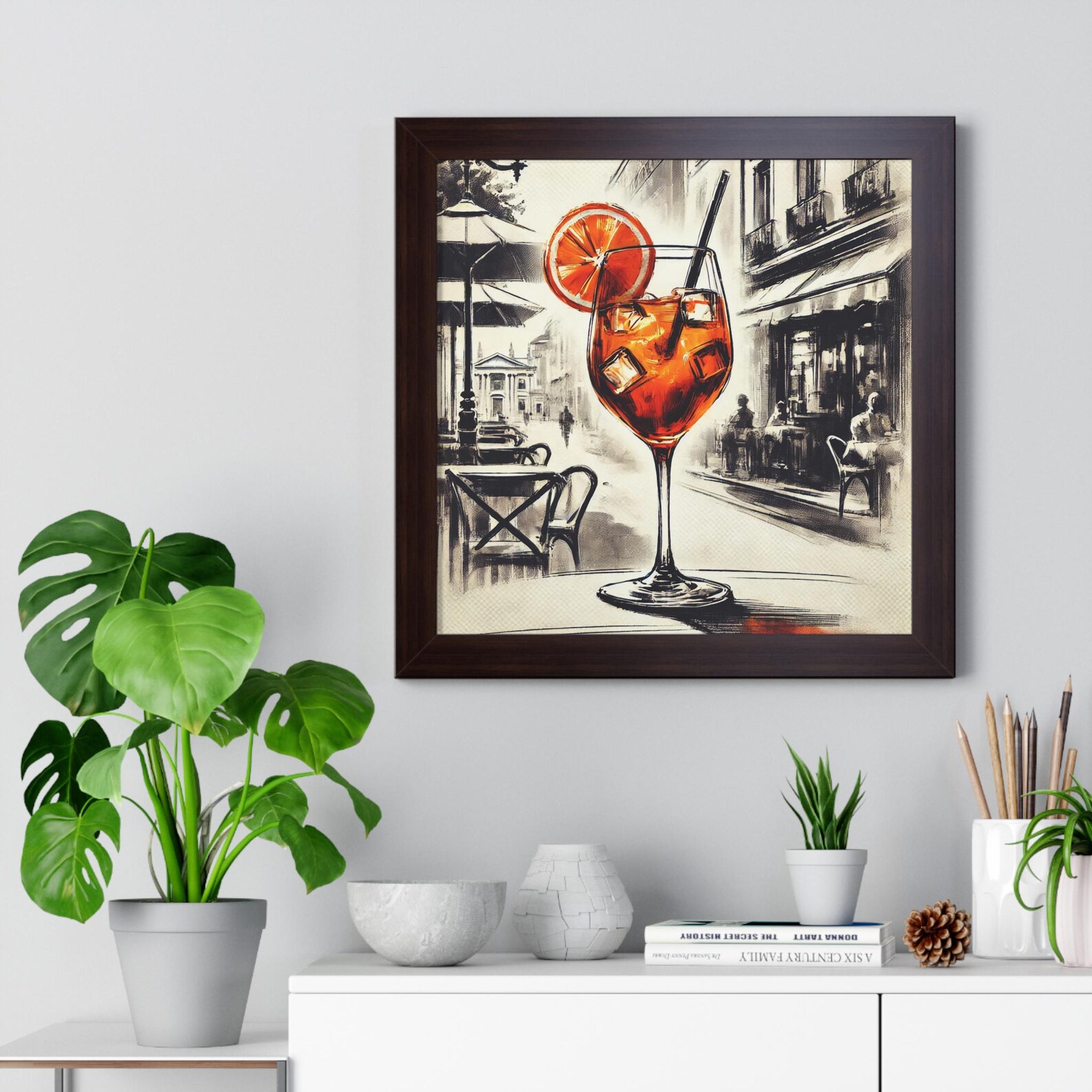Aperol Spritz in Paris Framed Poster , Vertical Wall Art, Black or ...