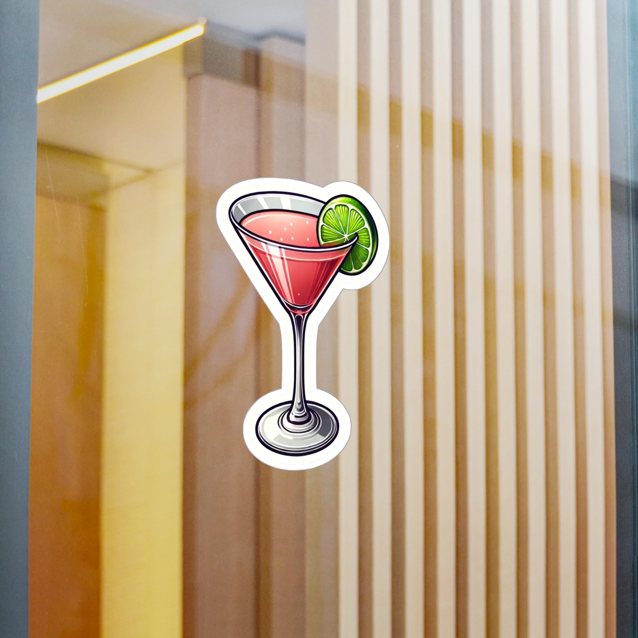 Cosmopolitan Cocktail Kiss-cut Vinyl Stickers, Classic Cosmo Desigh ...