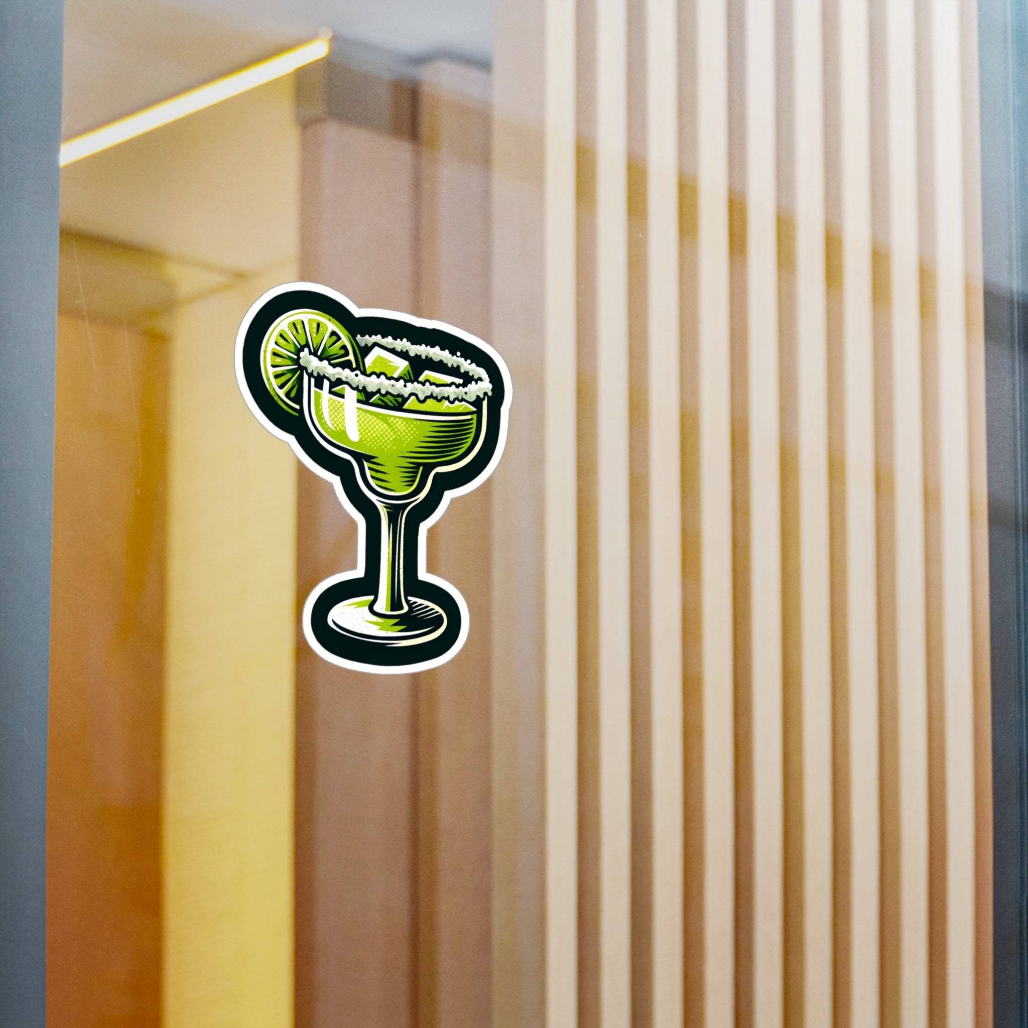 Chic Margarita Cocktail Sticker in Various Sizes - Vibrant Water ...