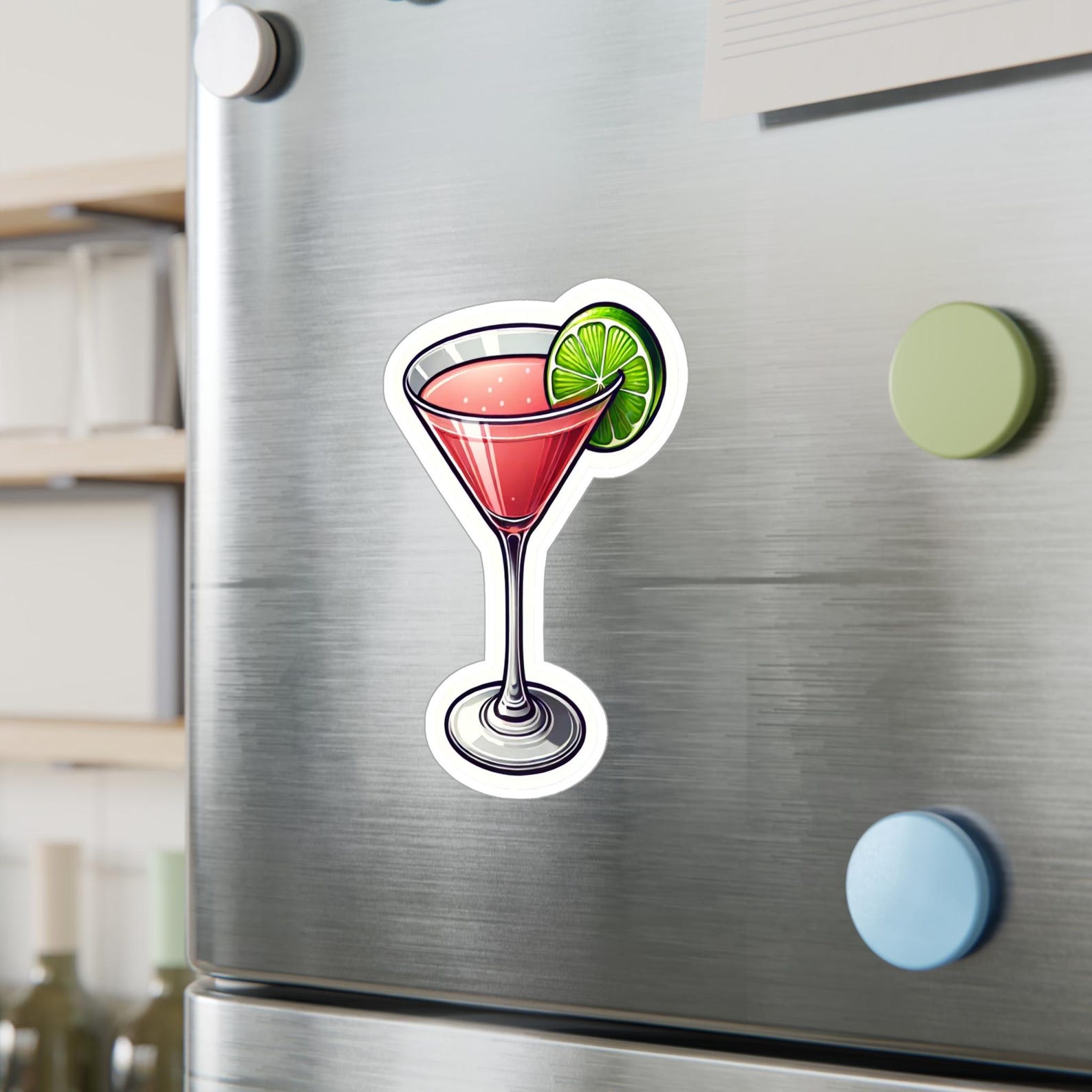 Cosmopolitan Cocktail Kiss-cut Vinyl Stickers, Classic Cosmo Desigh ...