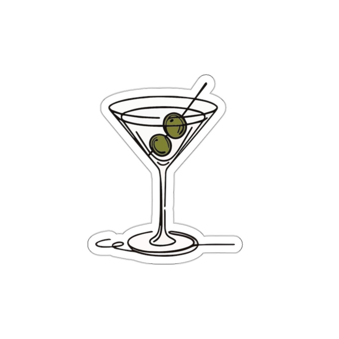 Classic Martini Cocktail Vinyl Sticker for Mixology Aficionados ...