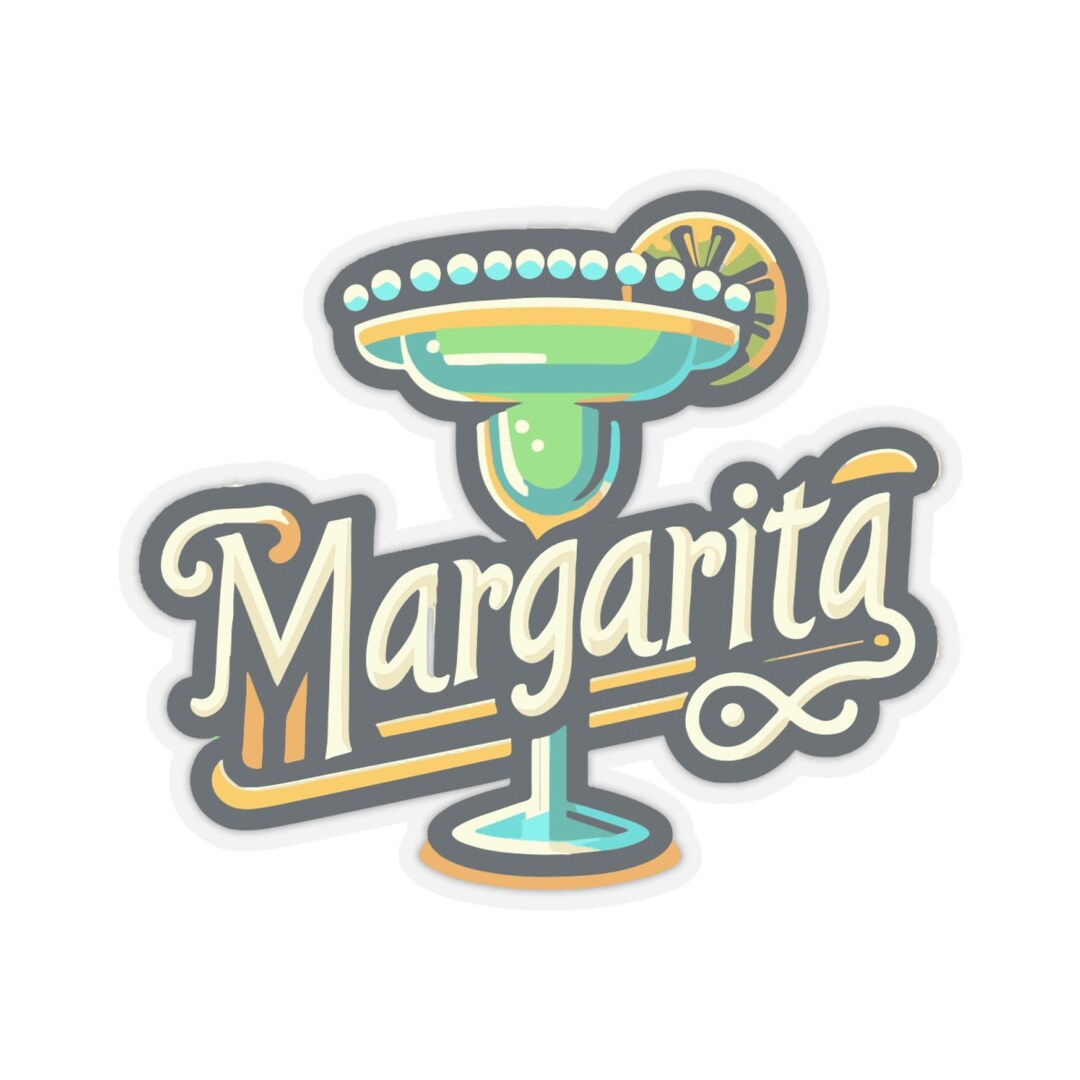 Vibrant Margarita Glass Kiss-cut Sticker - Vinyl Decal for Decor ...