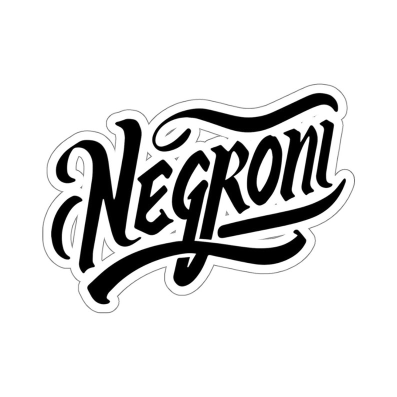 Classic Negroni Cocktail Vinyl Sticker - Durable Decor for Mixology ...