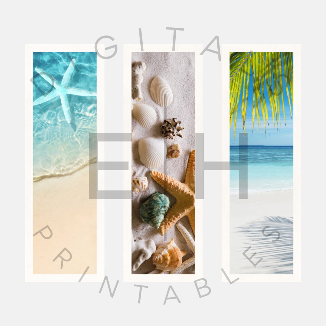 Printable Bookmarks With Summer Theme 2x6 In - Etsy