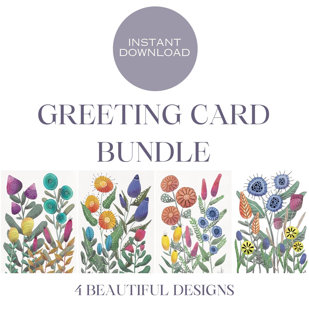 Printable Botanical Cards, Floral Designs, Botanical Illustration ...