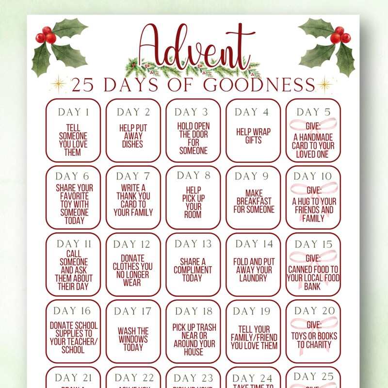 Christian Advent Calendar - Etsy