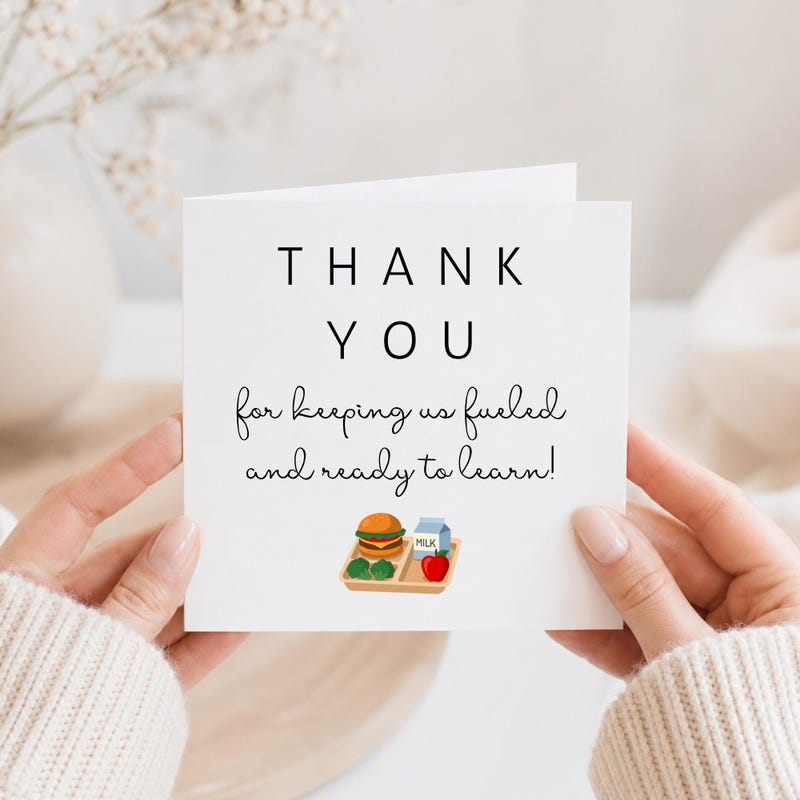 Cafeteria Staff Appreciation Cards - Etsy