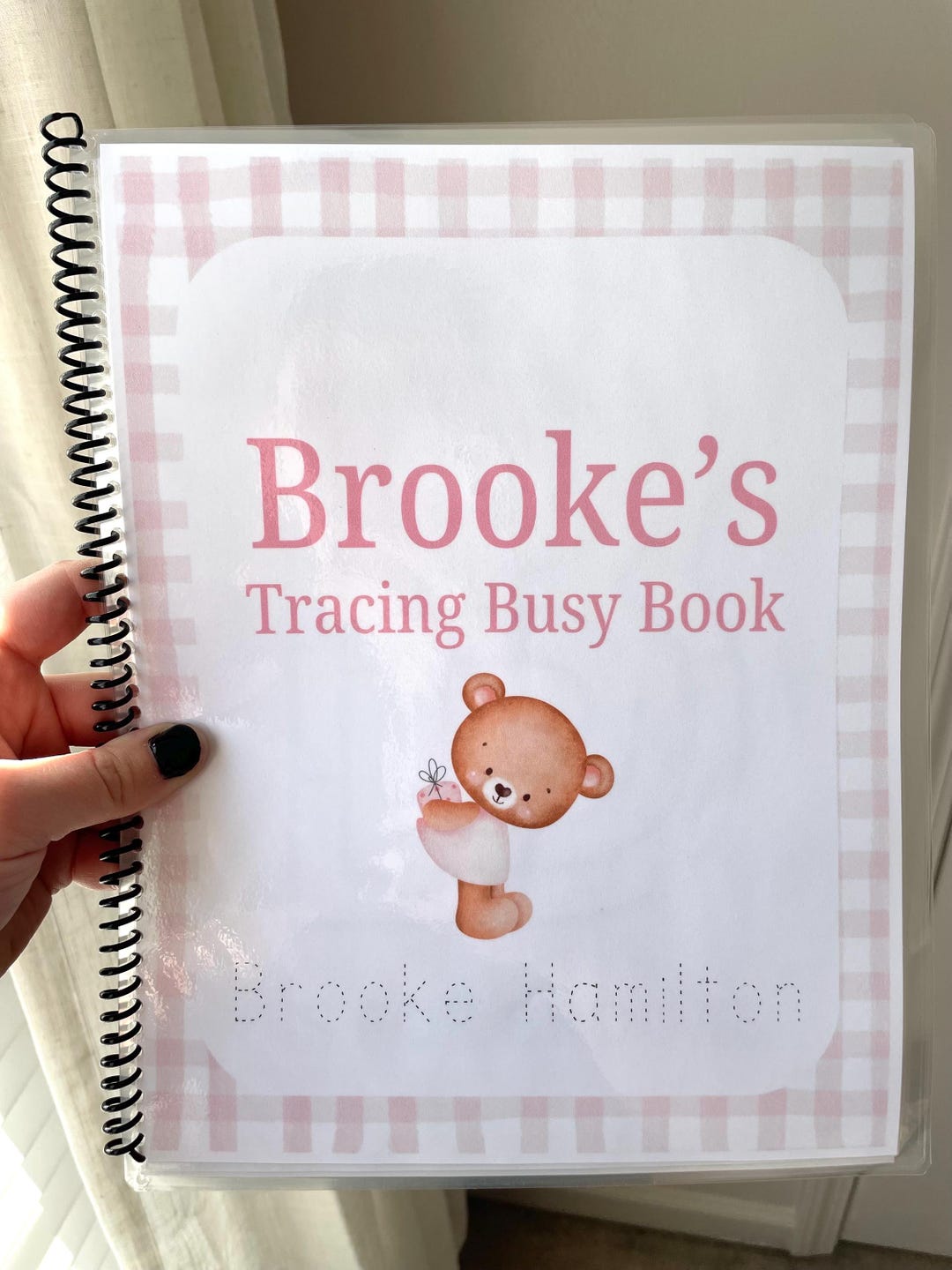 Tracing Busy Book Custom Name Reusable Activity for Kids Birthday Gift ...