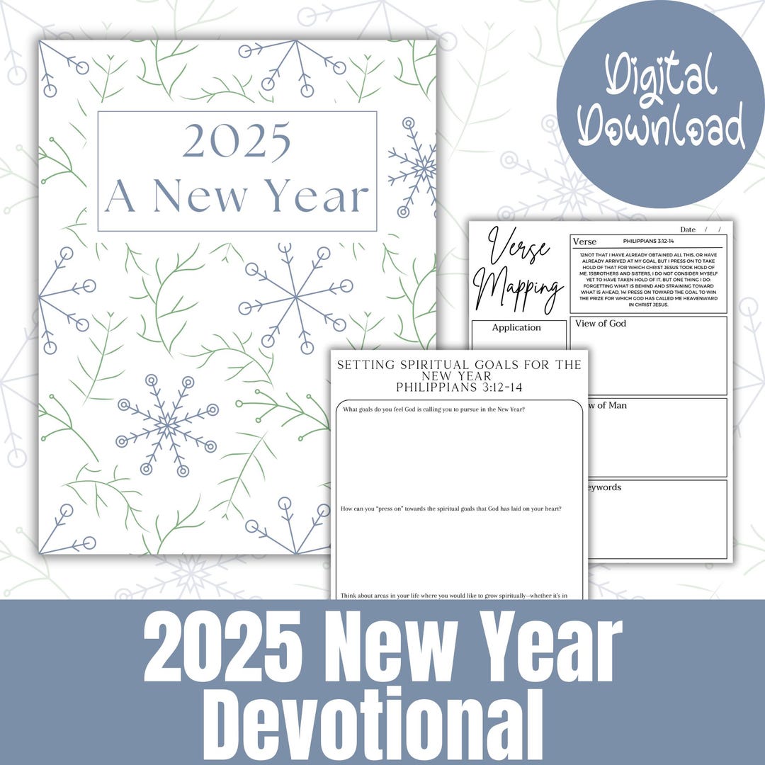 2025 New Years Devotional Bible Study Tools Growing Christian Faith ...